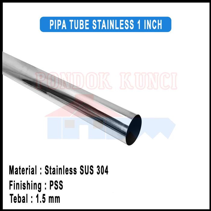 Jual Pipa Stainless 1 Inch Bulat Tebal 1,5 mm SUS 304 Tubing Stainless - Kota Tangerang - PONDOK ...