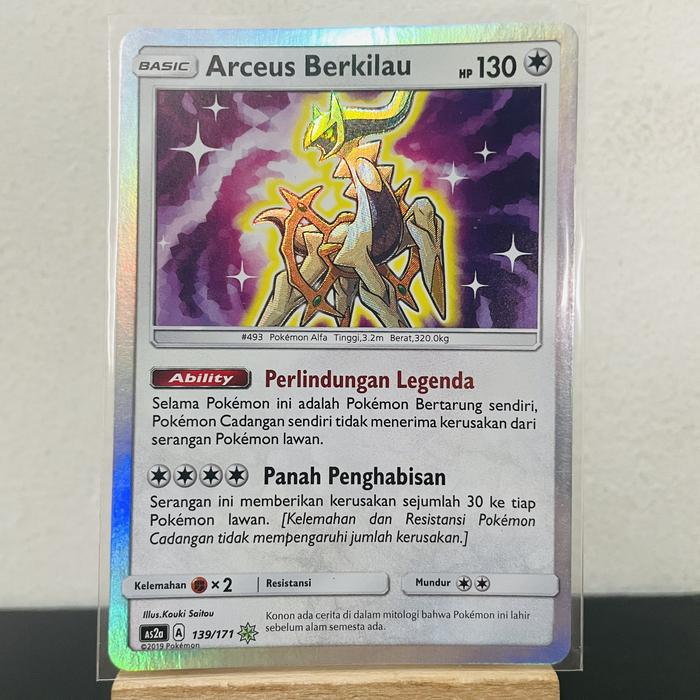 Jual Arceus berkilau shiny bercahaya Pokemon indonesia kartu radiant ...