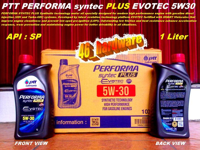 Jual PTT PERFORMA SYNTEC PLUS EVOTEC 5W-30 5W30 SP OLI MESIN BENSIN 1L - Jakarta Barat - 46 ...