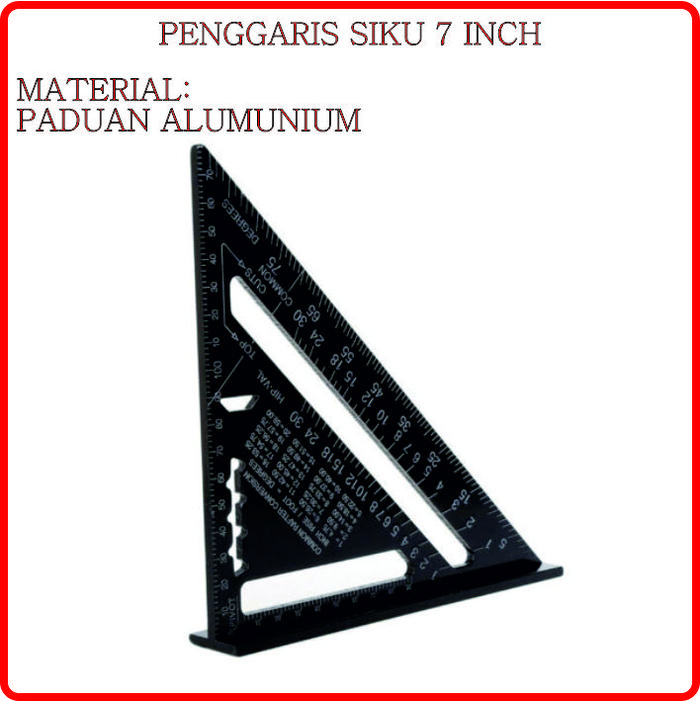 Jual PENGGARIS SIKU-7" MATERIAL ALUMUNIUM ALLOY - SIKU SILVER - Kab ...