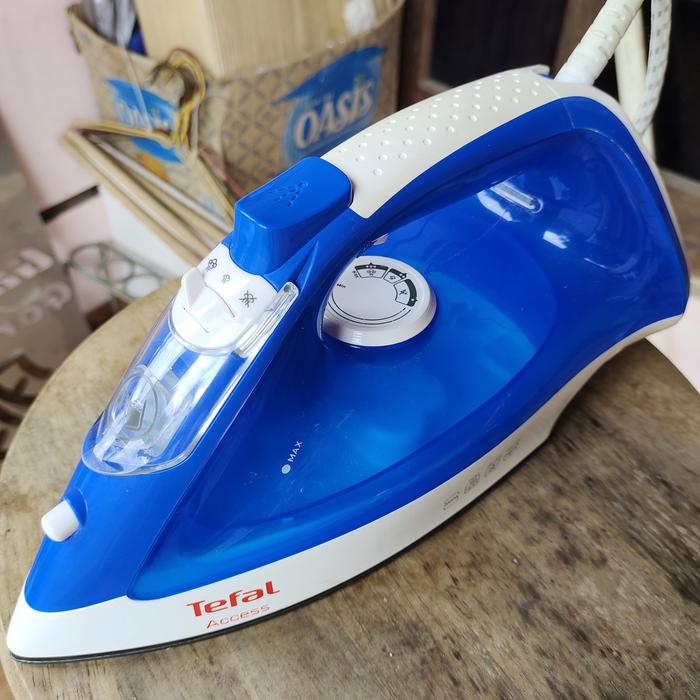 Jual Tefal Steam Iron Power 2000W Model FV1525 -Blue / Setrika Uap ...