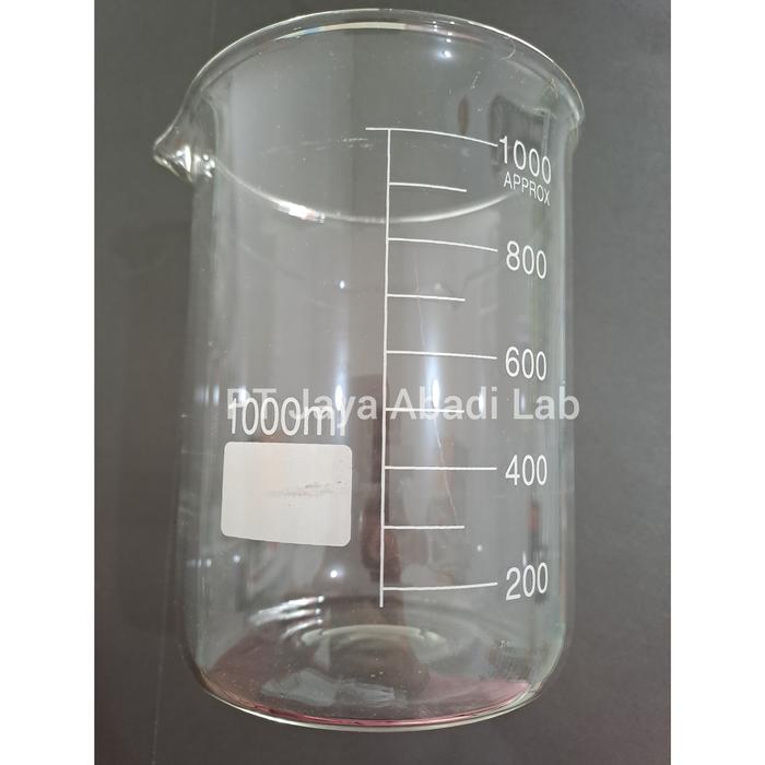 Promo beaker glass 1000 ml 1L 1 liter kaca low form gelas kimia 1000ml gelas - Kota Malang ...
