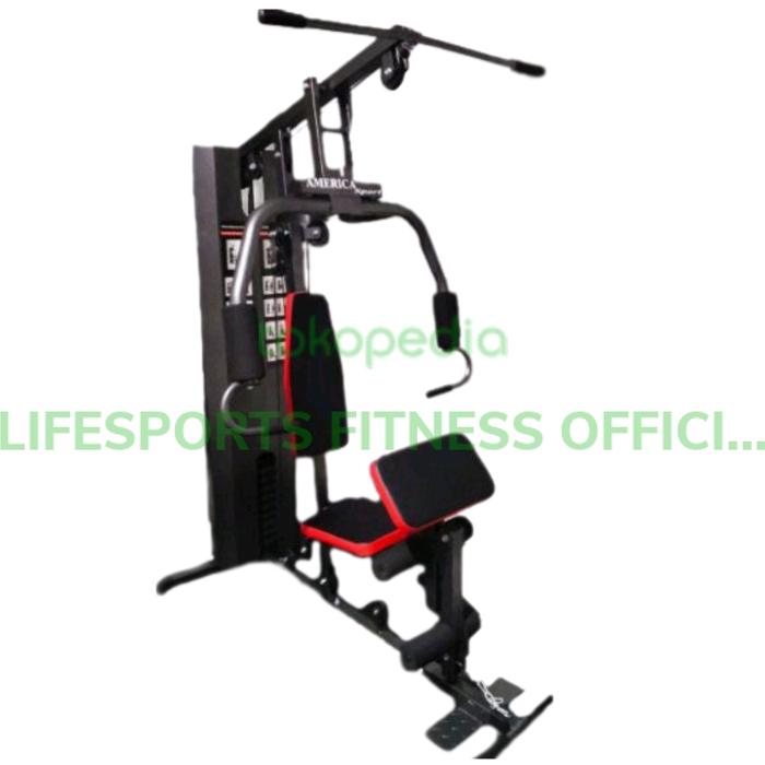 Jual alat fitness home gym 1 sisi multifungsi chest press americasports ...
