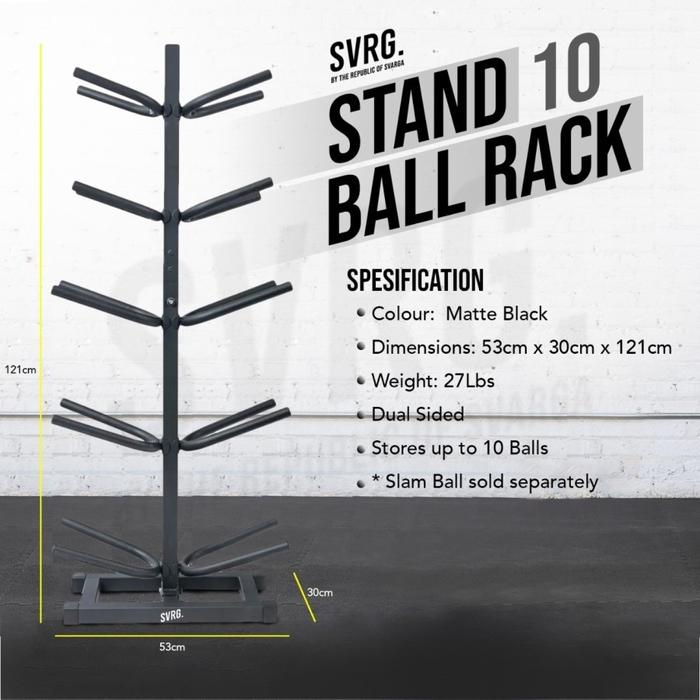 Promo SVRG. Stand 10 Ball Rack - Wall Ball Rack - Medicine Ball Rack ...