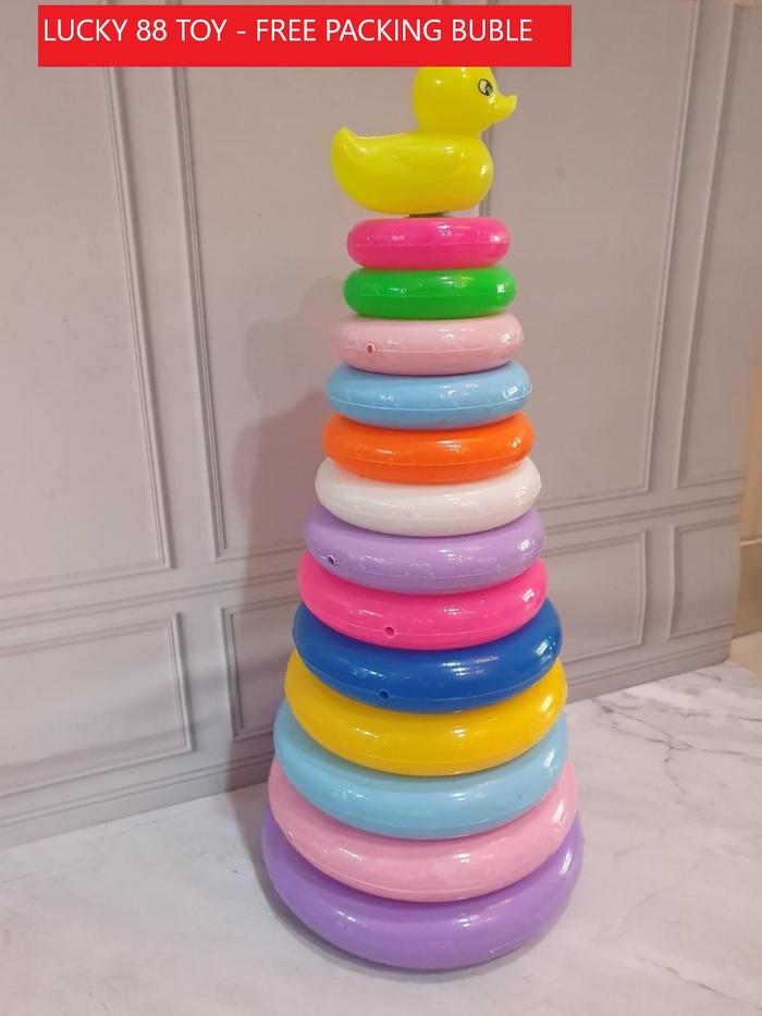 Promo Mainan Anak Ring Donut Bebek Super Jumbo 13 Susun Kualitas Premium - Jakarta Utara - Lucky ...