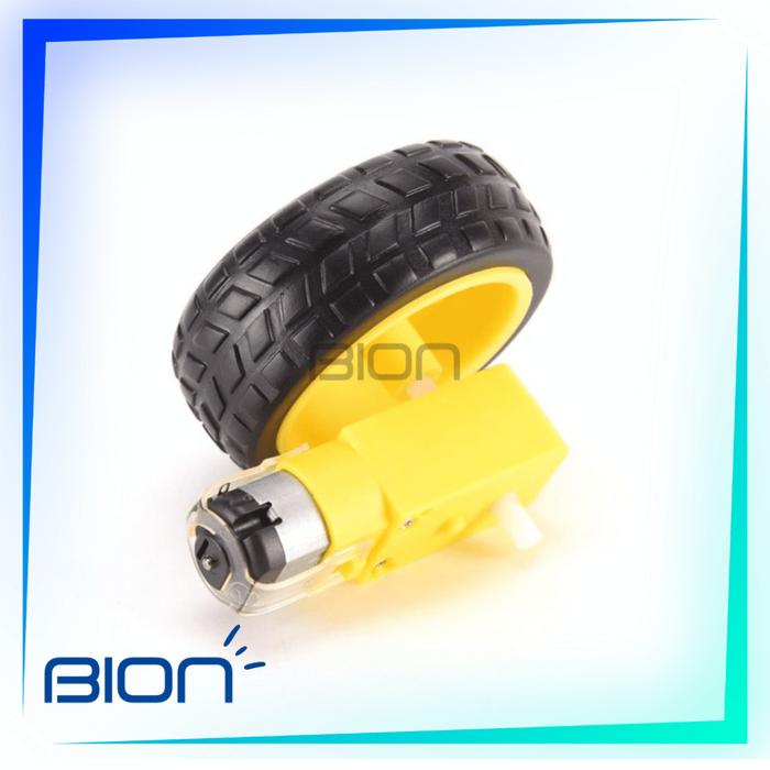 Jual Roda Motor DC Arduino Dual Axis Gear 3V 6V Wheel Dinamo Mobil ...
