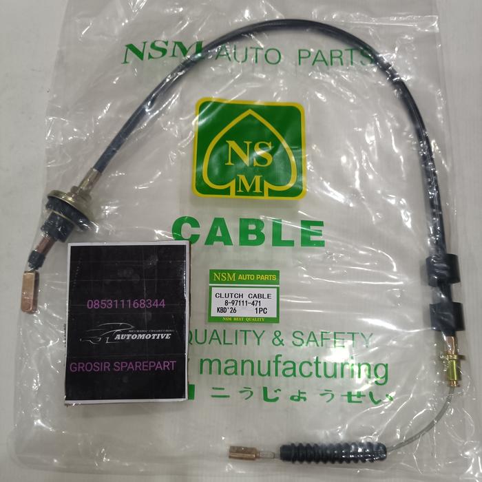 Jual CLUTCH CABLE ISUZU KBD-26/KABEL KOPLING KBD-26 PART NO 8-97111-471 ...