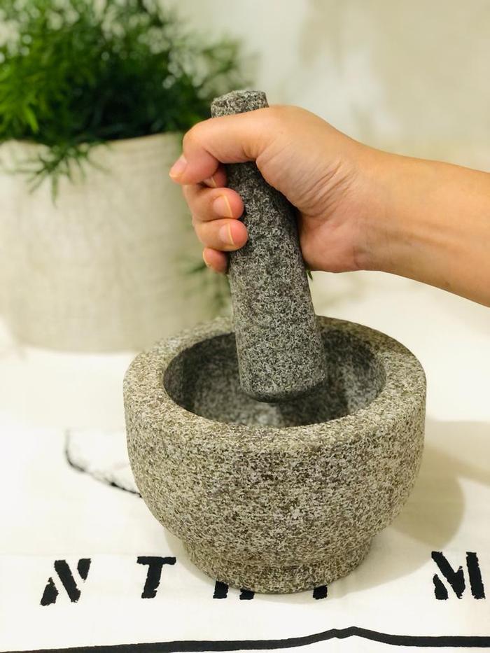 Promo Home Cantik Granite Mortar Pestle 15x10cm / ulekan / tumbukan ...