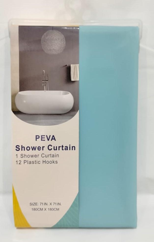 Jual Tirai Kamar Mandi Tahan Air Warna Putih Polos Bahan Peva 180x180 Part1 Shower - Biru (7 ...