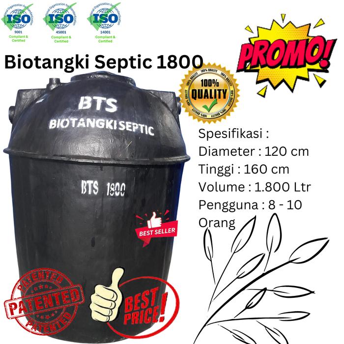 Jual Septic Tank Biotech 2000 Liter,Bio Septic tank 2000 liter,septic ...