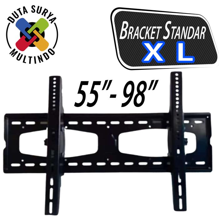 Promo bracket braket breket tv standar XL ukuran 55 60 65 70 75 85 98 ...