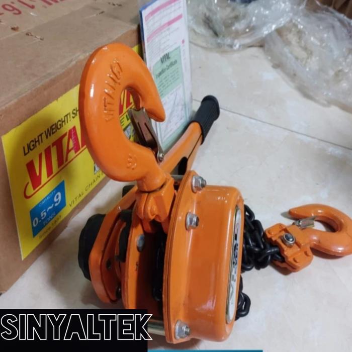 Jual lever block 1 ton x 5 meter VITAL JAPAN level hoist chain block ...