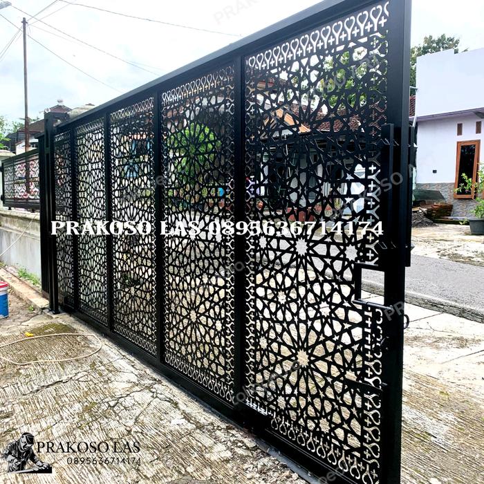 Jual Pagar Cutting Laser Daun Minimalis/Pagar Custom/ Pagar Besi Modern ...