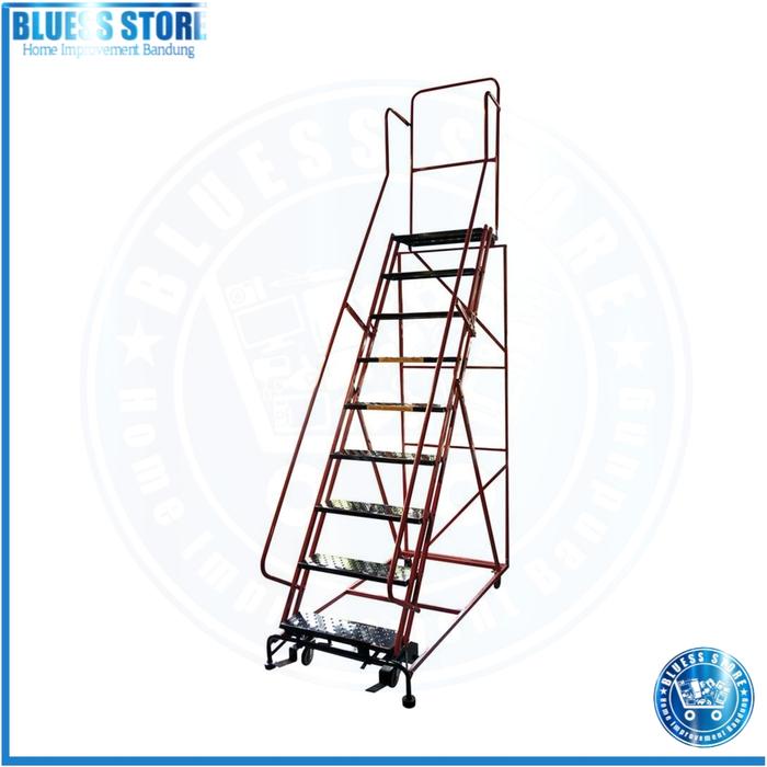 Jual Krisbow Tangga Besi Dorong 12 Step 3.1 M Ladder Rolling Tangga ...