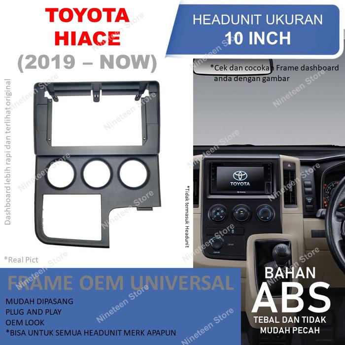 Jual Frame Panel Toyota Hiace Premio 2019 Untuk Head unit Android 10 ...