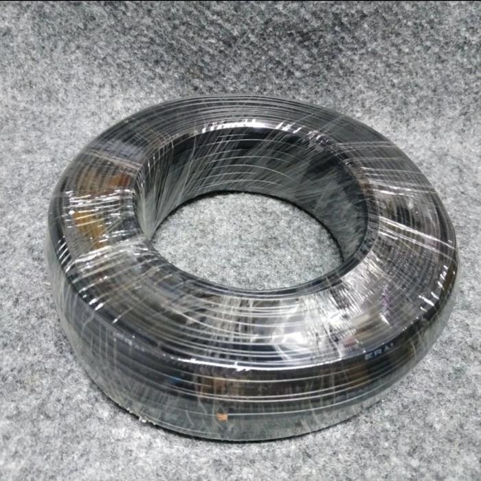 Jual Kabel Line Telepon isi 4 Warna Black / Hitam 1 Roll / 100Mtr ...