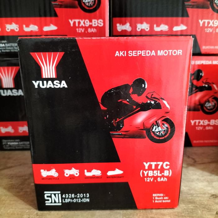 Jual Aki motor Yuasa YT7C (YB5L-B) kering untuk supra, jupiter z, smash - Jakarta Selatan ...