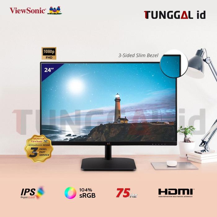 Jual Monitor LED ViewSonic VA2432 H 24" IPS Full HD 1080p 75Hz HDMI ...