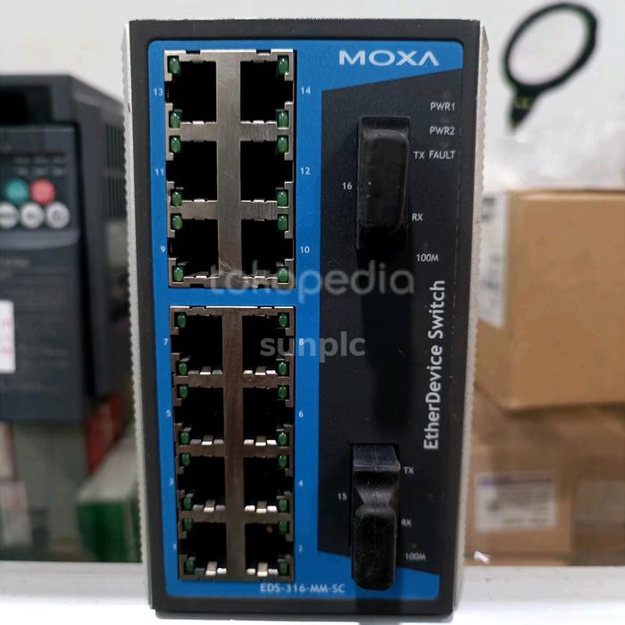 Jual MOXA Ethernet Device Switch EDS-316-MM-SC second bagus siap pakai ...