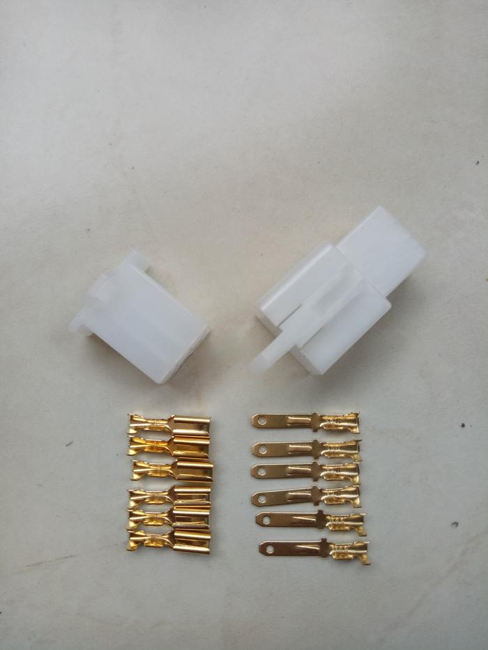 Jual Socket kabel 6 pin skun kecil soket kabel 6 pin skun kecil - Putih ...