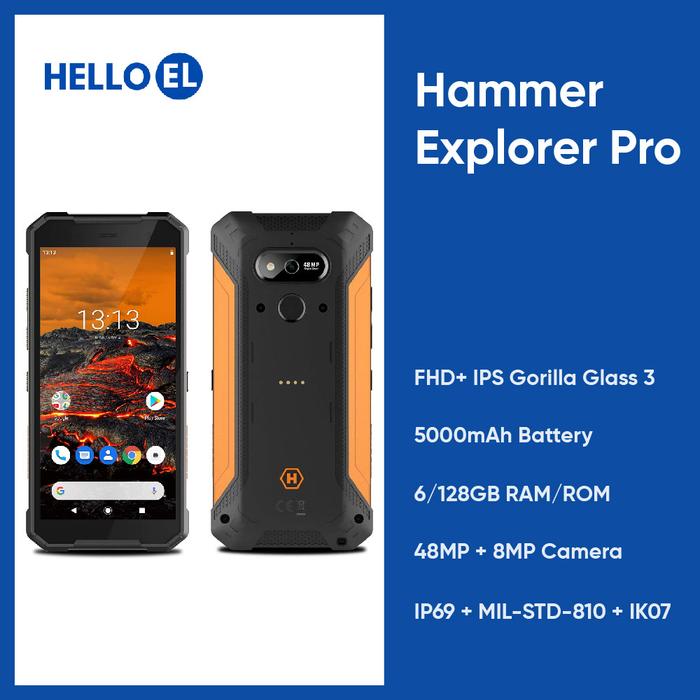 Jual Hammer Explorer Pro IP69 MIL-STD-810 IK07 6/128GB Rugged Smartphone - Kota Tangerang ...