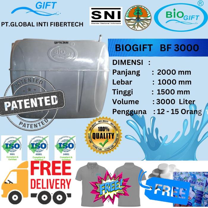 Jual Septic Tank 3500 Liter,septic tank bio gift 3500 liter,septic tank ...
