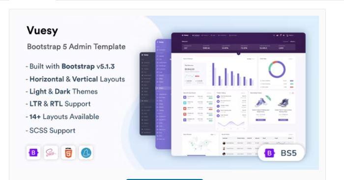 Jual Vuesy Html Bootstrap 5 Admin Dashboard Template - Jakarta Selatan - prime course | Tokopedia