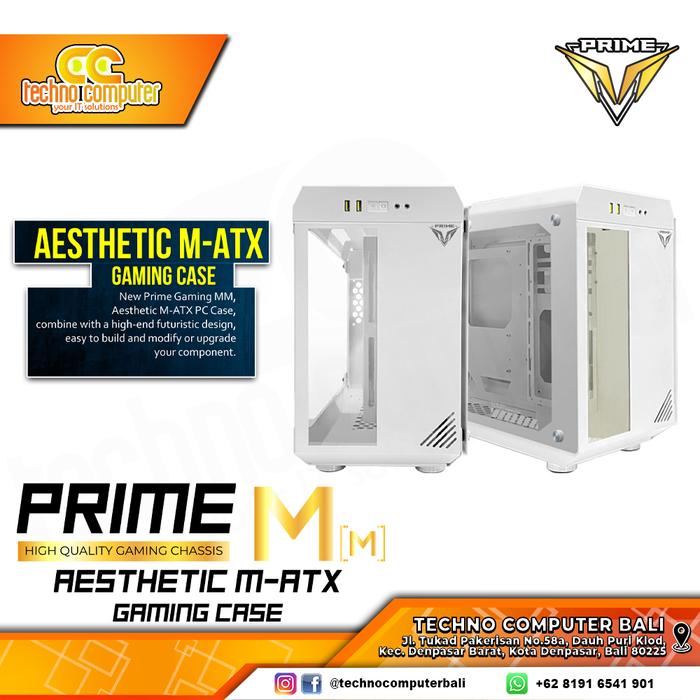 Jual CASING PRIME GAMING M-[M] - Aesthetic mATX Case Tempered Glass ...