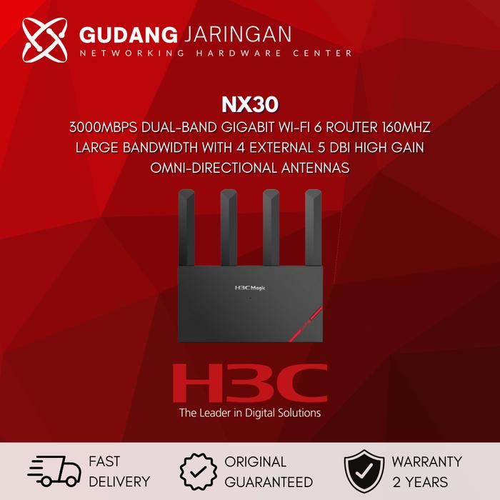 Jual H3C MAGIC NX30 3000Mbps Dual-Band Gigabit Wi-Fi 6 Router - Jakarta ...