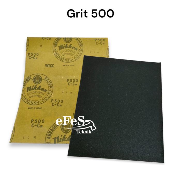 Jual AMPLAS LEMBAR NIKKEN GRIT 60-2000 made in Japan 1 pack isi 100 ...