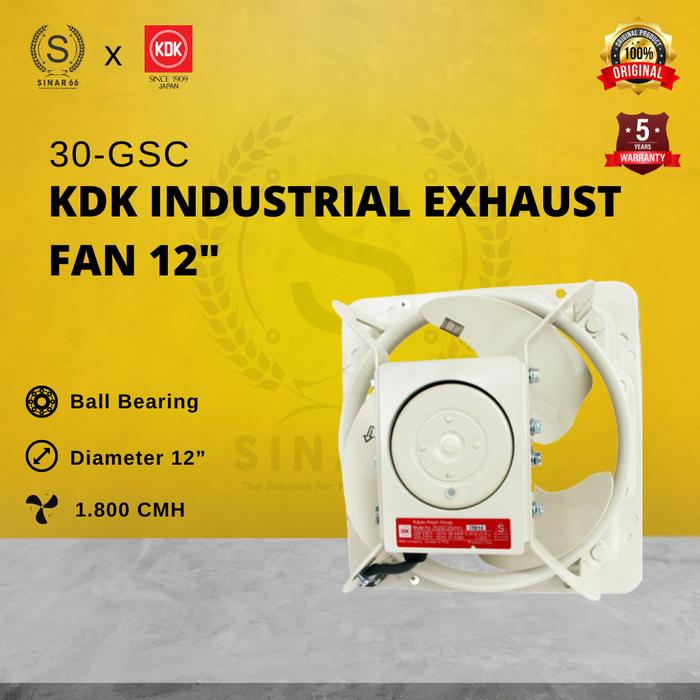 Promo KDK INDUSTRIAL WALL EXHAUST FAN DINDING 12" 30GSC 30 GSC Cicil 0% ...