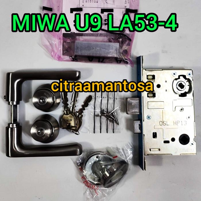 Jual MIWA U9LA53-4 BS51/64 - DT40 ST Mortise Lever Handle Lock - Backset 64 - Jakarta Selatan ...