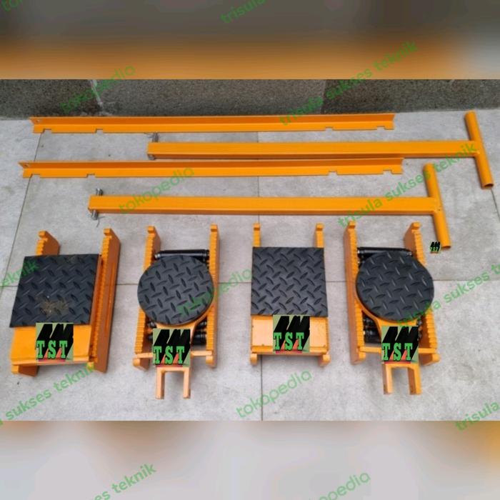 Jual Set 30T Space Roller Skid Skate Tank Machine Trolley CRS-30 Ton ...