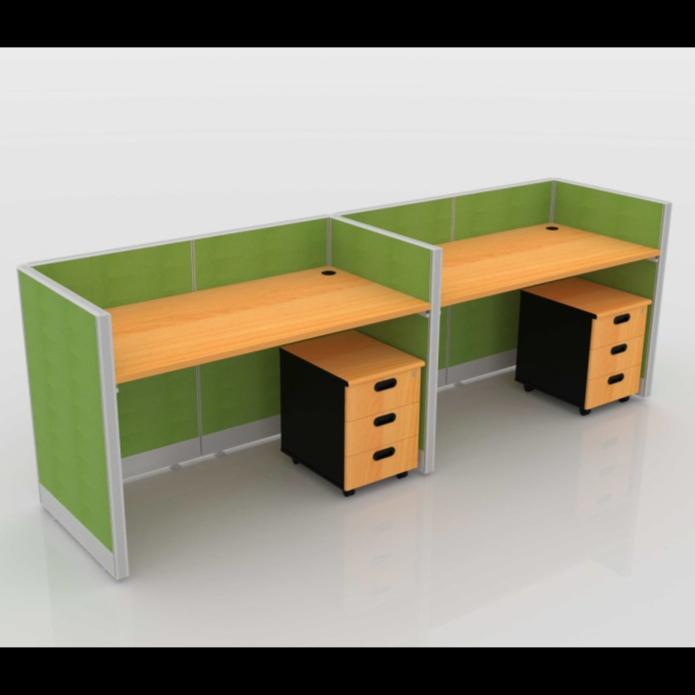 Jual Meja Kerja Staf Partisi Kantor Kubikal 2 Staf Tinggi 100 cm-1 ...