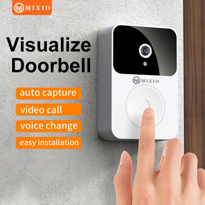 Promo MIXIO - X9 Smart Home Wifi Rechargable Video Doorbell Bel Pintu ...