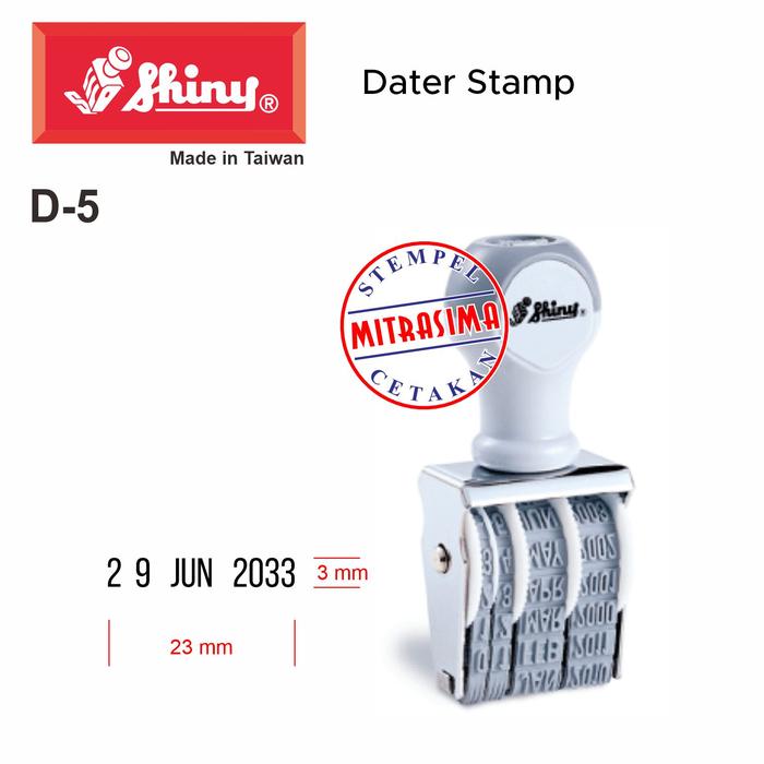 Jual Stempel Shiny D-5 ( D5 stempel tanggal manual 3mm D 5 ) - Jakarta ...