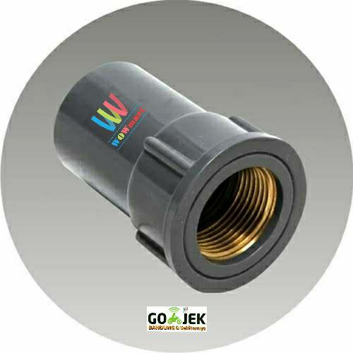 Jual Soket Drat Dalam SDD Kuningan 1/2 " Inch PVC Sambungan Pipa Kran ...