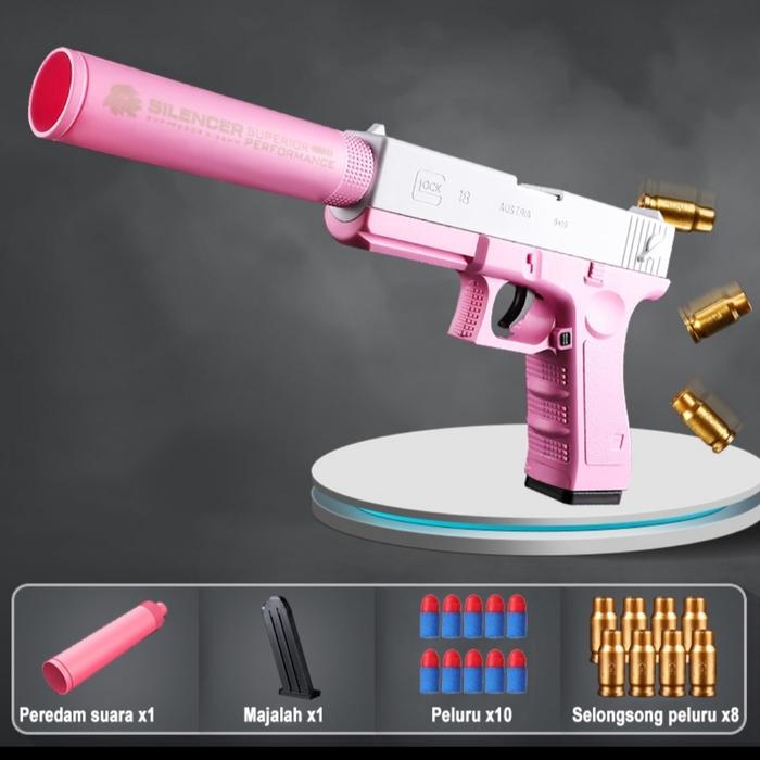 Jual Mainan edukasi anak Tembakan Pistol Soft Bullet / Soft Gun PUBG ...