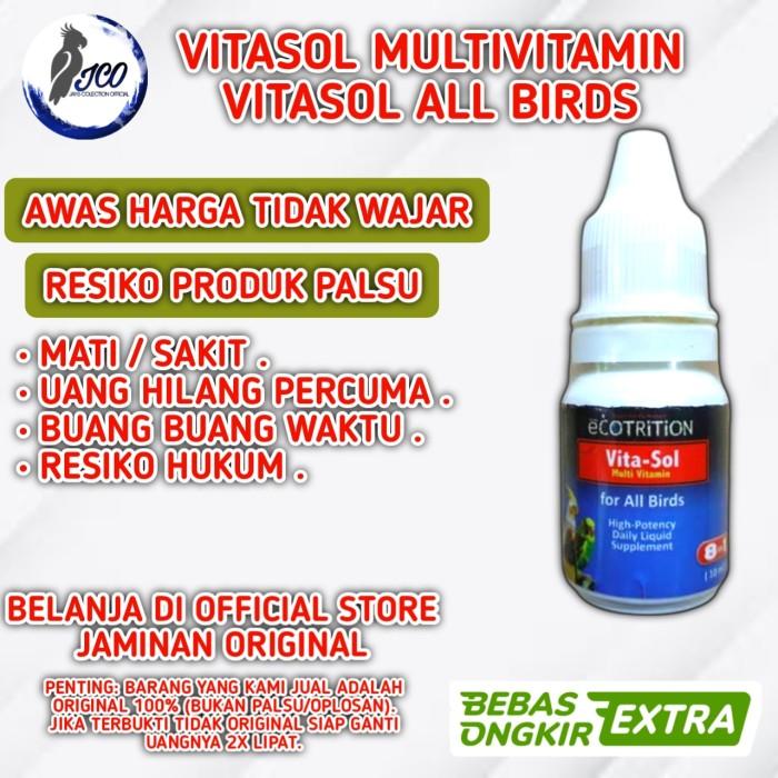 Jual VITASOL ECOTRITION MULTIVITAMIN BURUNG VITA SOL VITAMIN BURUNG ...