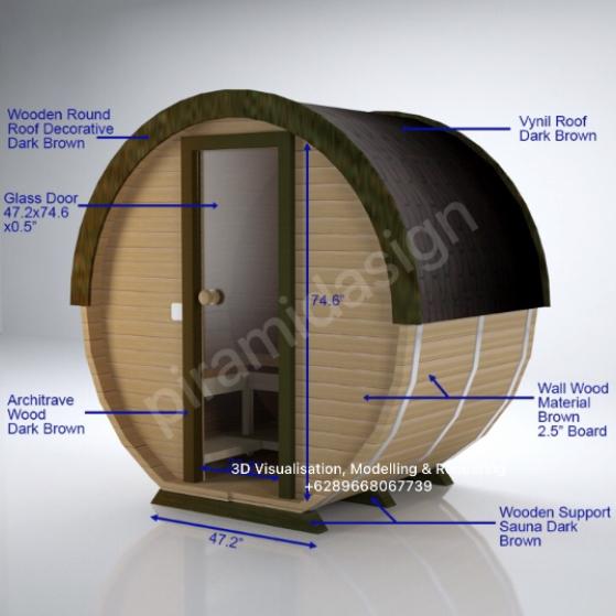 Jual Skematik Desain gambar 3D render sauna unit barang detail - Kota ...