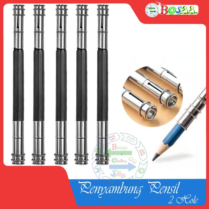 Jual Penyambung Pensil Pencil Extender 2 Hole - Head Pencil Holder Pen ...