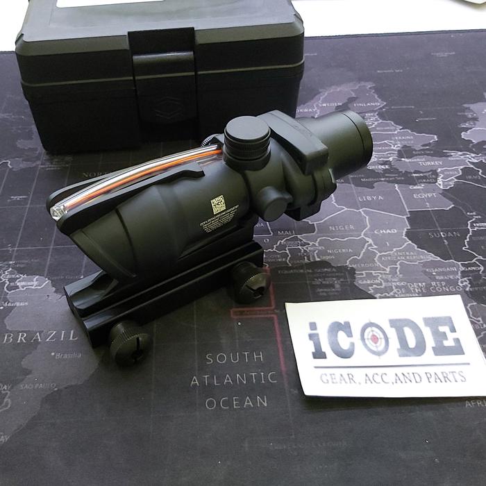 Jual Acog zoom 4x32 solar fiber optic IR iluminated reticle antishock ...