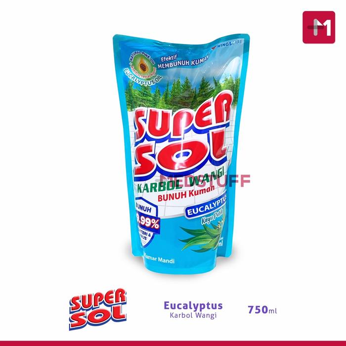 Jual Supersol Karbol Pembersih Lantai 750ml Pouch - 750ml Pine ...