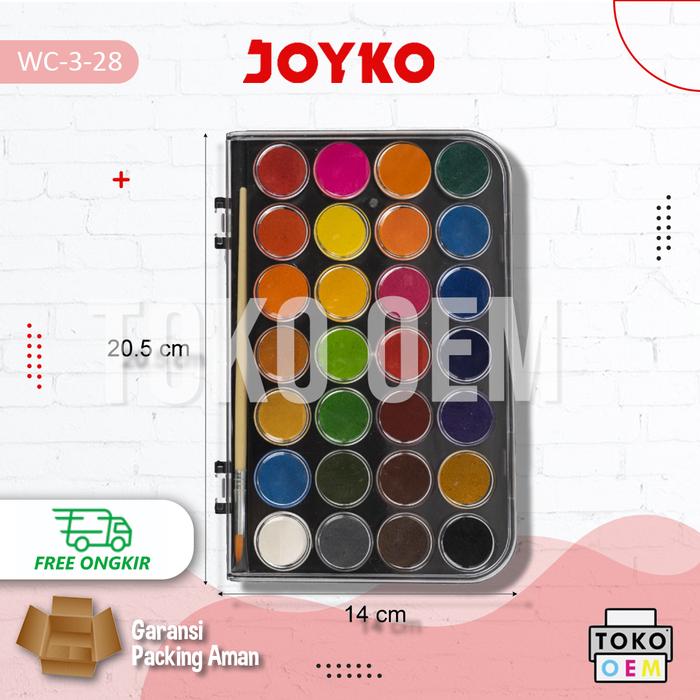Jual JOYKO WATERCOLOR SET WC-3 CAT AIR PADAT WARNA LUKIS MEWARNAI ...