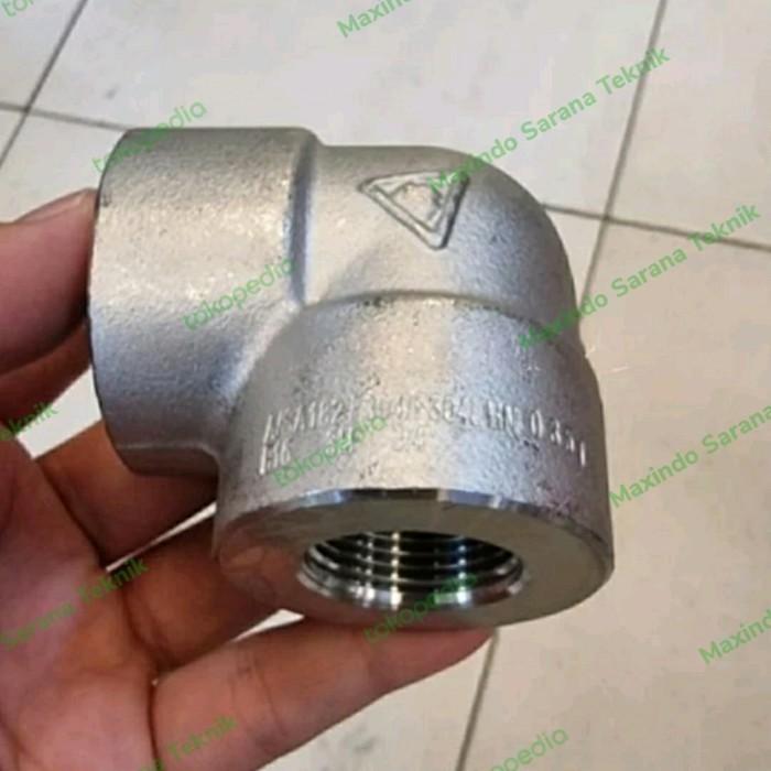 Jual Elbow Stainless 2" Inch SS304 Class 3000 NPT / Knee SS304 #3000 ...