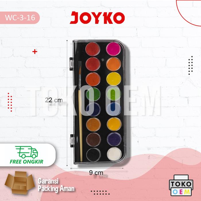 Jual JOYKO WATERCOLOR SET WC-3 CAT AIR PADAT WARNA LUKIS MEWARNAI ...