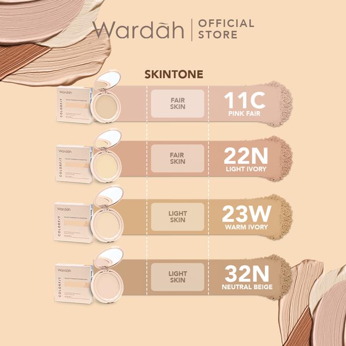 Jual Wardah Colorfit Velvet Powder Foundation - Bedak Padat Tahan Lama ...