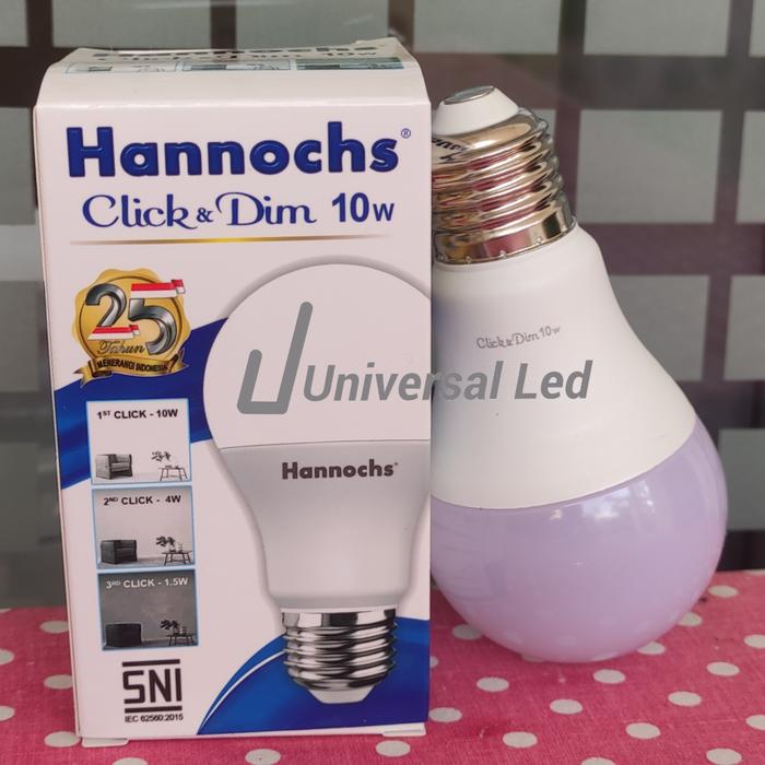 Jual Lampu Click & Dim 10w Hannochs 1 lampu dengan 3 pilihan terang ...