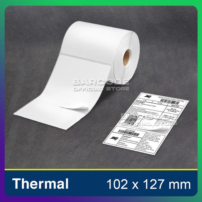 Jual Kertas Label Barcode Thermal Standard Resi JNE 102 x 127 mm isi ...