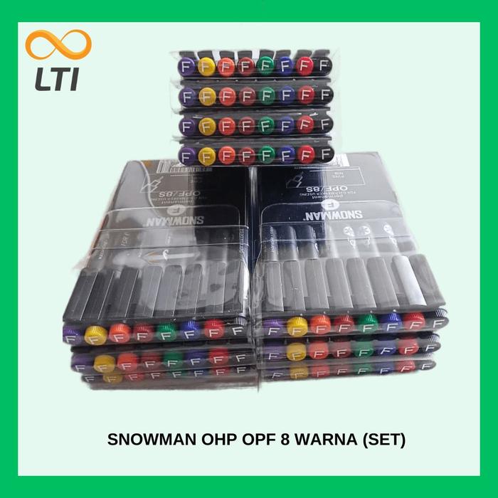 Promo Spidol Snowman Permanen OHP / OPF 8 Warna / SET MURAH - Kota ...